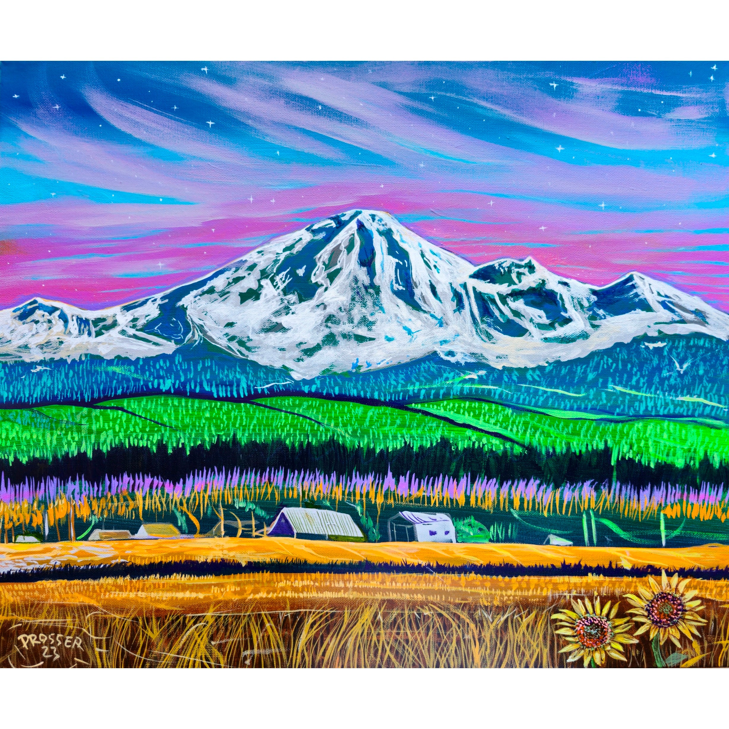 Mount Baker' Giclee Canvas and Limited-edition-print Fine art paper ...