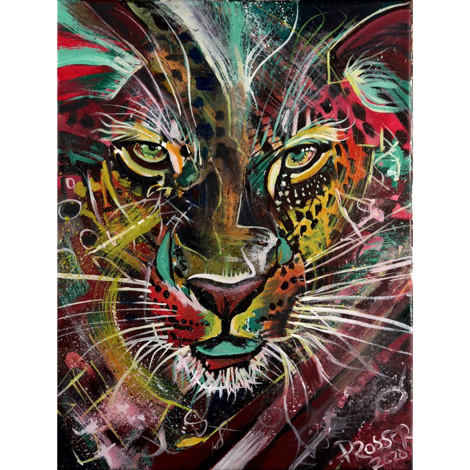 'Sun Leopard" Art Print on Canvas and Paper | ProsserArt