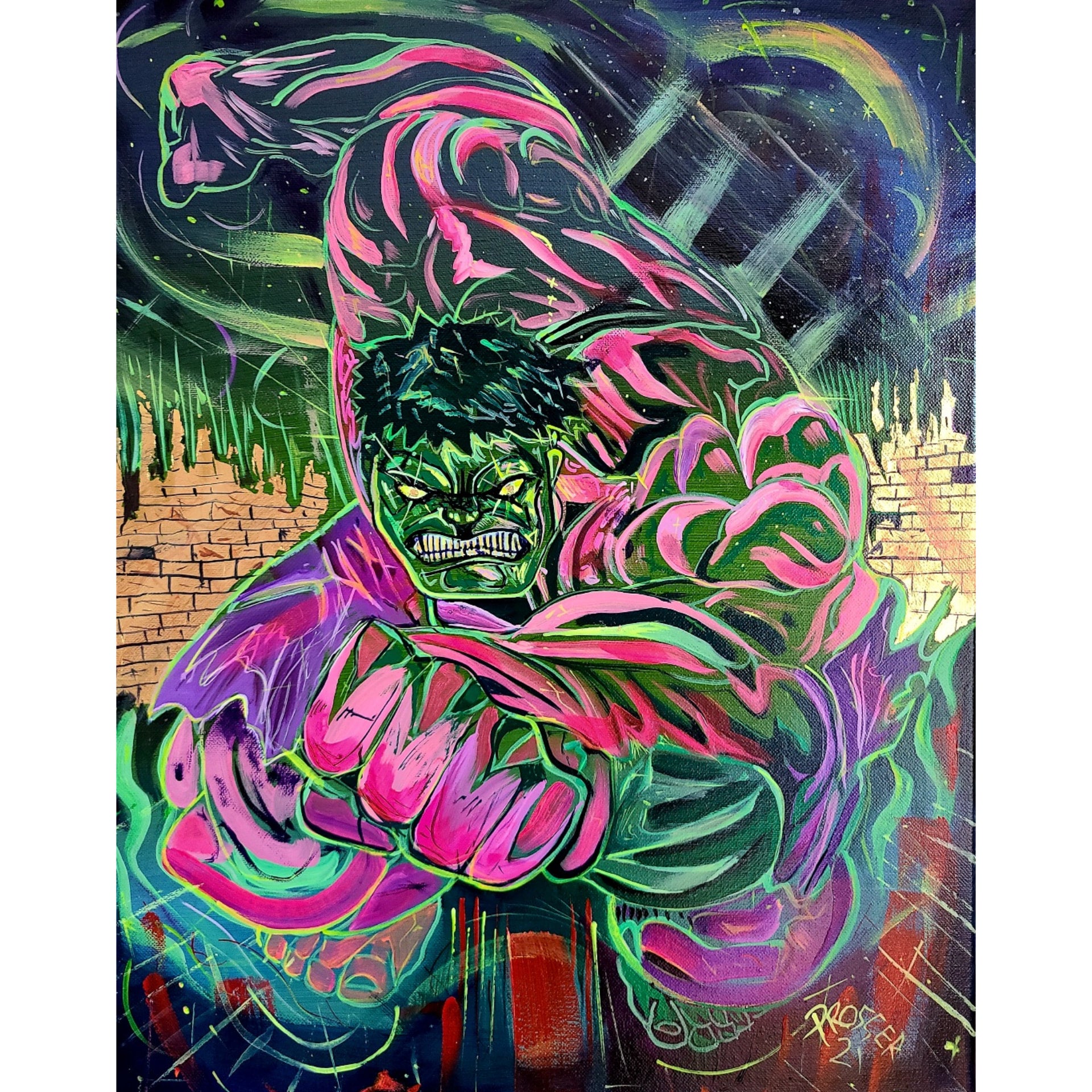 Hulk Canvas Print 3 sizes | ProsserArt