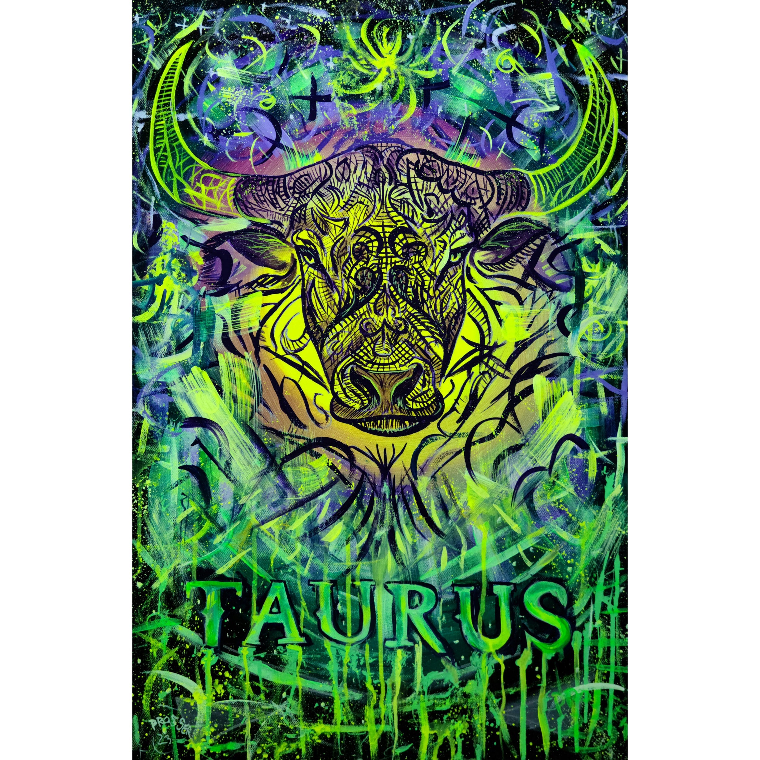 'Taurus Infinite' Giclee Canvas & Paper Print or UV Lycra Tapestry ...