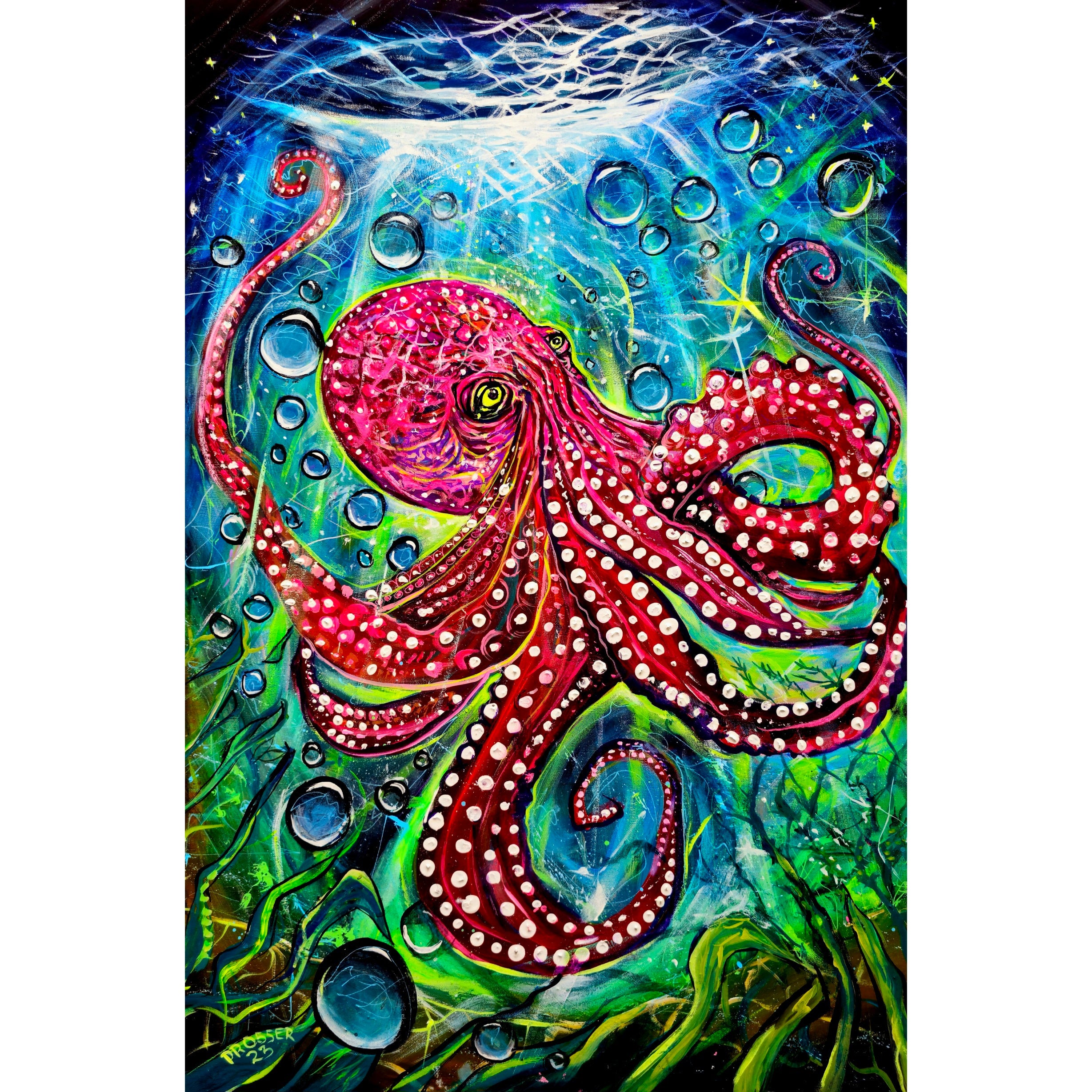 'Octopus Under the Sea' Giclee Gallery Canvas Prints | ProsserArt